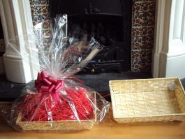 DIY hamper kit containing small Rectangular Bamboo Basket Tray ...